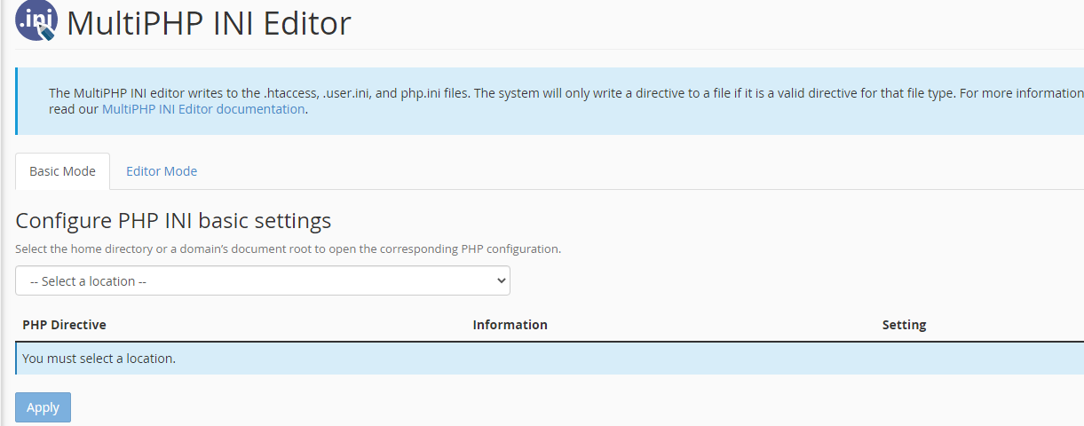 How can you change the php.ini file in your cpanel